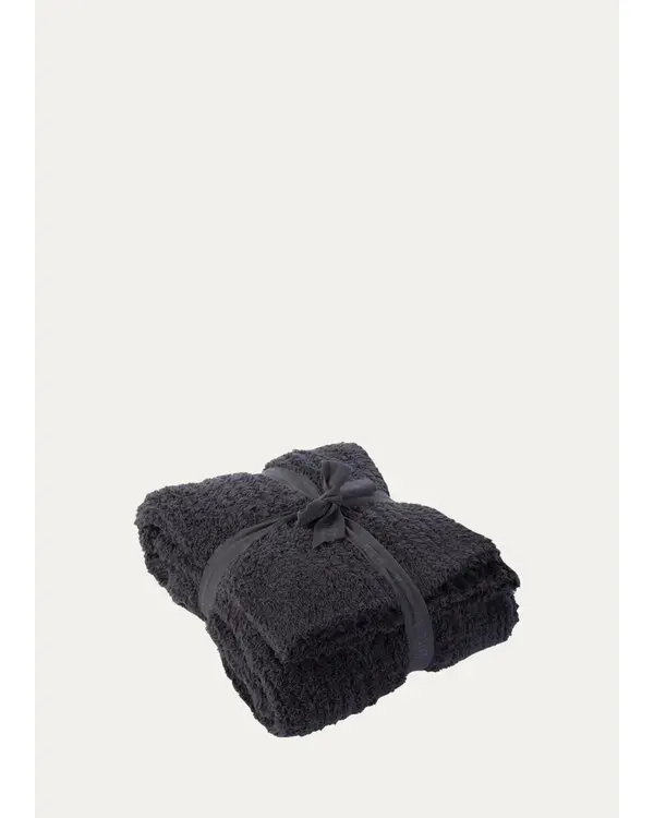Barefoot Dreams Cozychic Ribbed Throw Blanket - Carbon