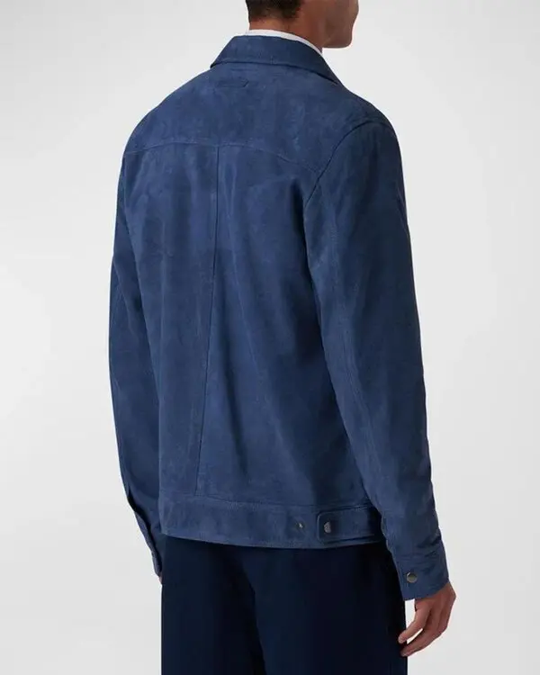 Bugatchi Apos;s Suede Zip Bomber Jacket
