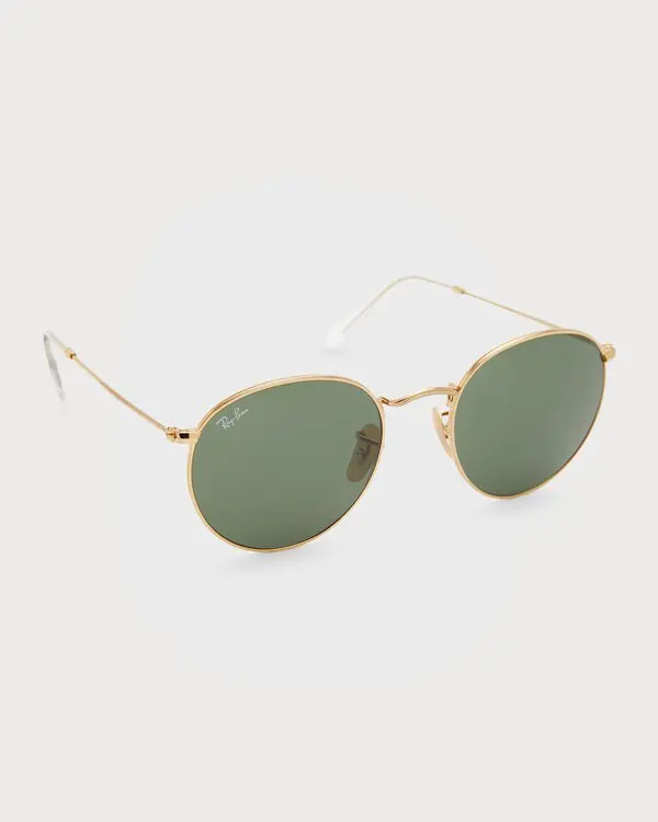 Ray-ban Round Metal Sunglasses - Gold / Green