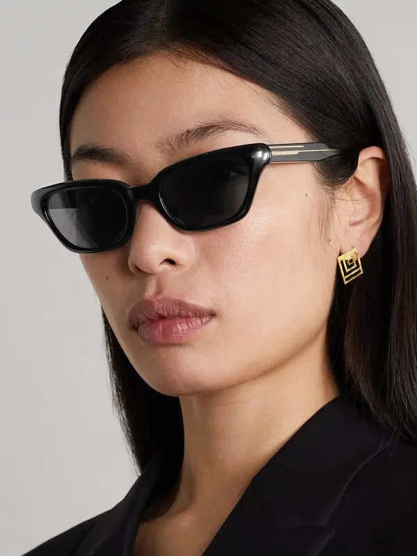 Oliver Spencer Khaite Cat-eye Acetate And Gold-tone Sunglasses