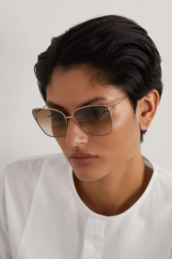 Dior Missdior B2u Square-Frame -Tone Sunglasses - Gold 