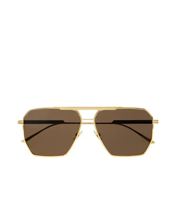 Bottega Veneta Original Aviator Sunglasses - Gold