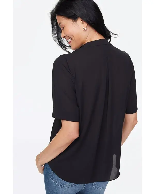 NYDJ Oversized V-neck Top - Black