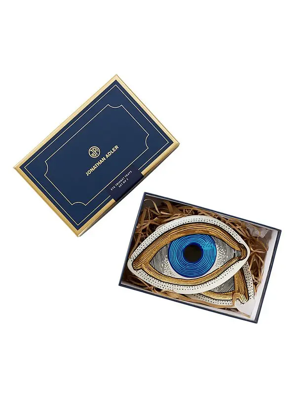 Jonathan Adler Eye Trinket Trays 2-piece Set