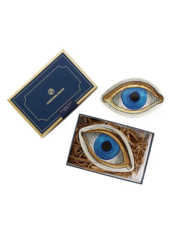 Jonathan Adler Eye Trinket Trays 2-piece Set