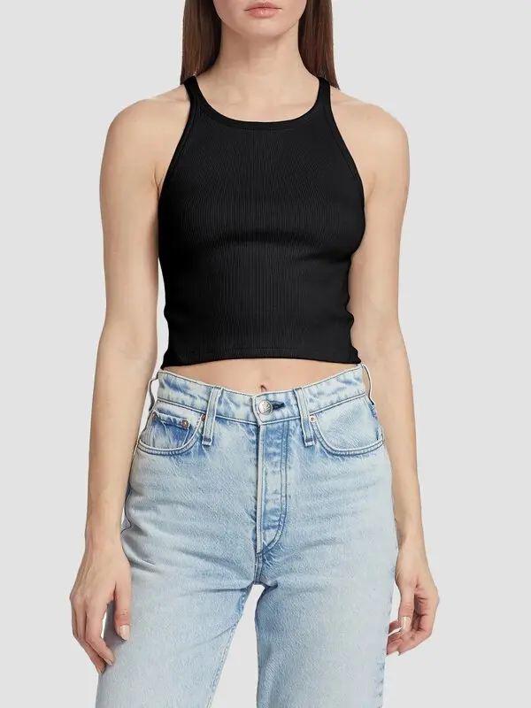 Rag & Bone Cropped Ribbed Tank