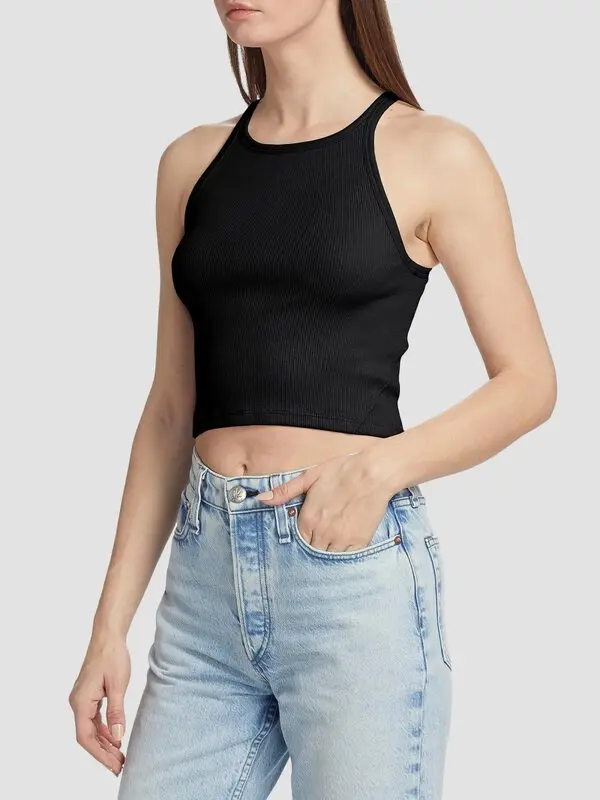 Rag & Bone Cropped Ribbed Tank