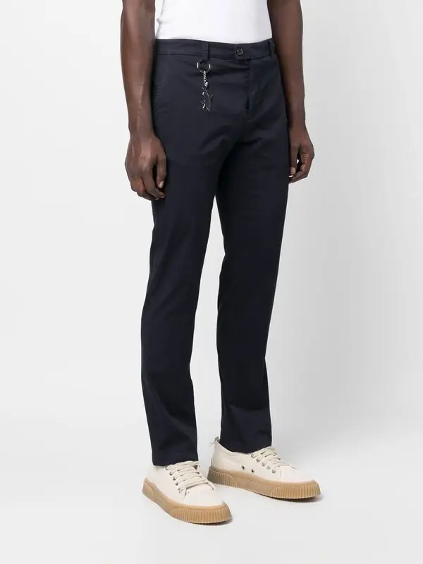 Paul & Shark Keyring-detail Straight-leg Chinos - Blue