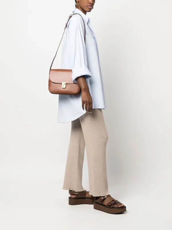 Soeur Leather Shoulder Bag