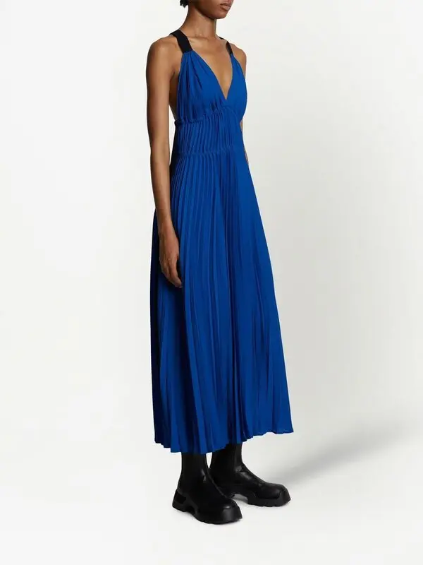 Proenza Schouler White Label Pleated Tank Midi Dress - Blue