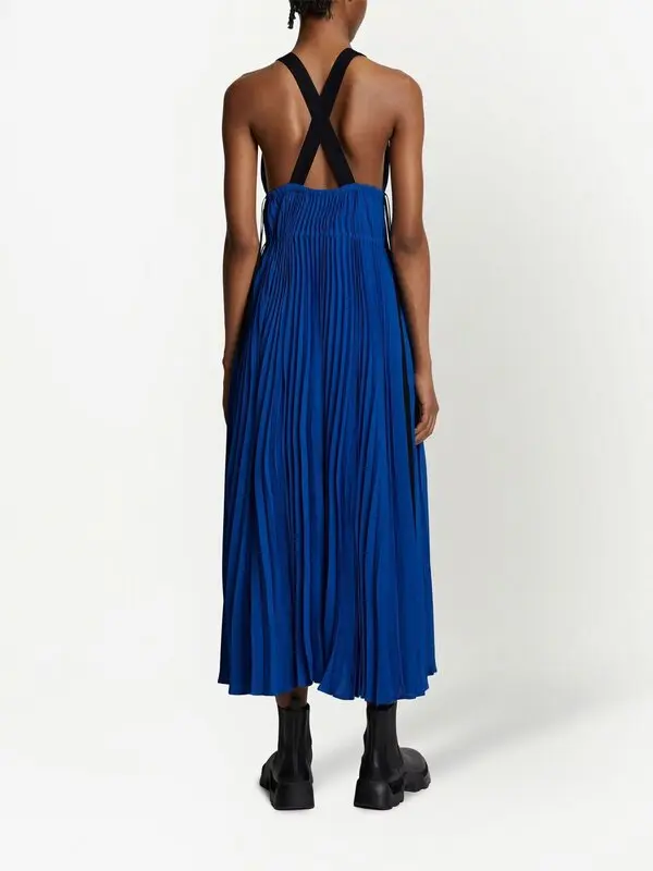 Proenza Schouler White Label Pleated Tank Midi Dress - Blue