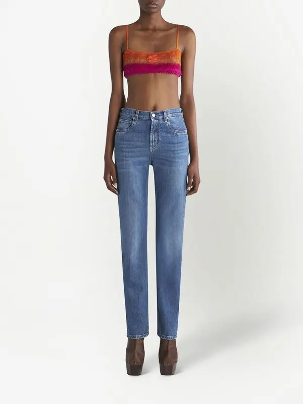 Etro Logo-appliqué Straight-leg Jeans