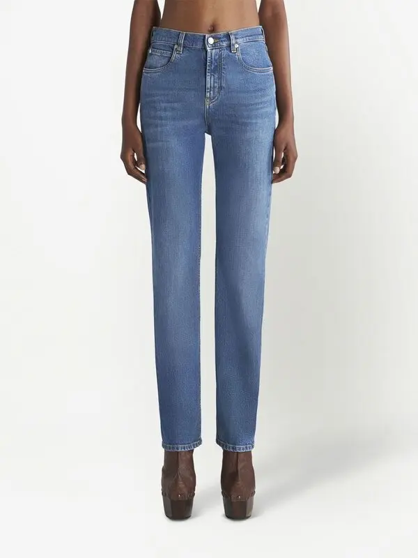 Etro Logo-appliqué Straight-leg Jeans