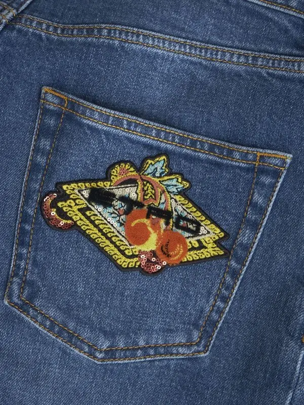 Etro Logo-appliqué Straight-leg Jeans