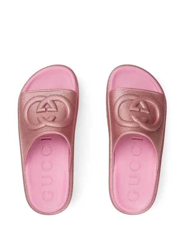 Gucci Interlocking G Platform Slides