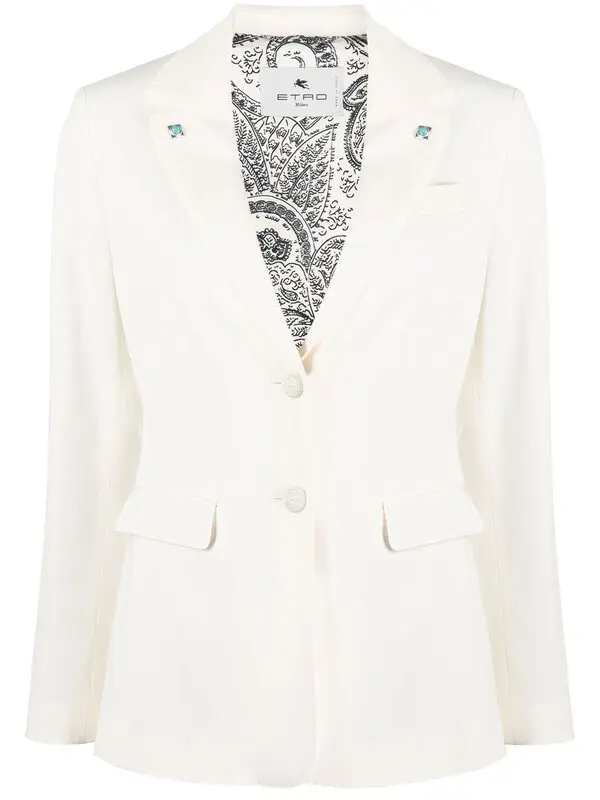 Etro Single-breasted Blazer - Neutrals