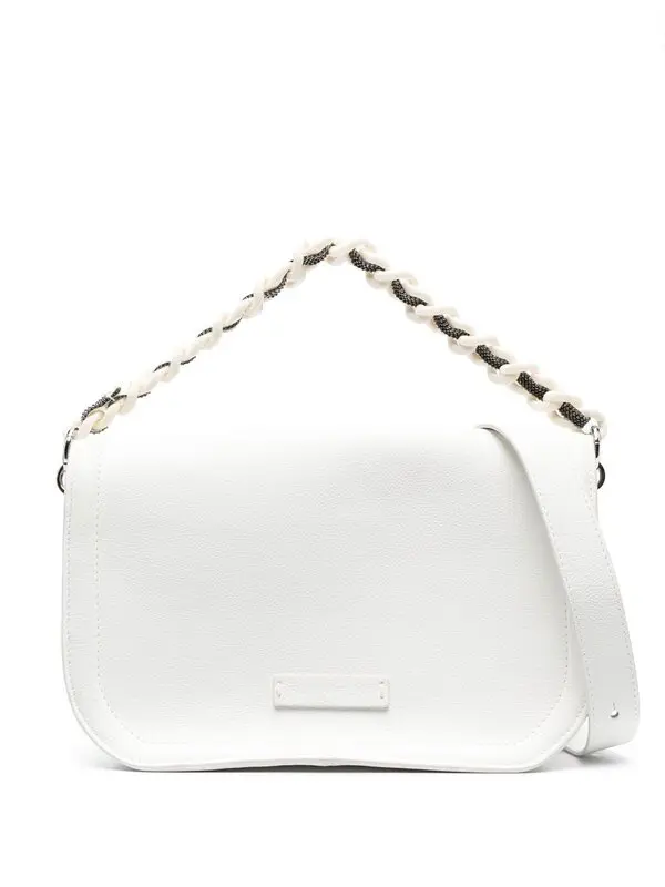 Fabiana Filippi Chain-embellished Shoulder Bag - White