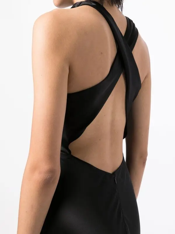 REFORMATION Casette Silk Midi Dress - Black