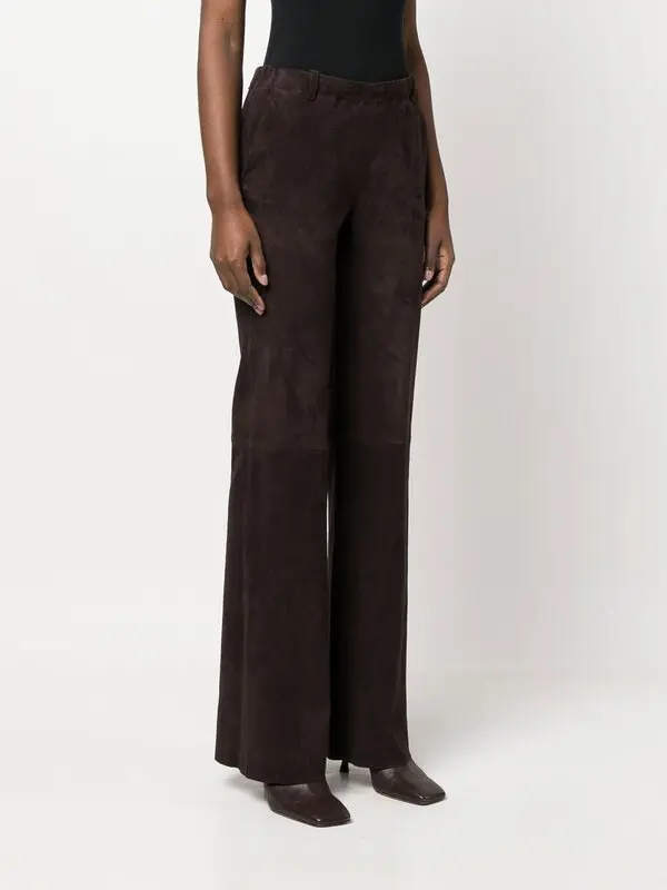 Stouls Flared Suede Trousers