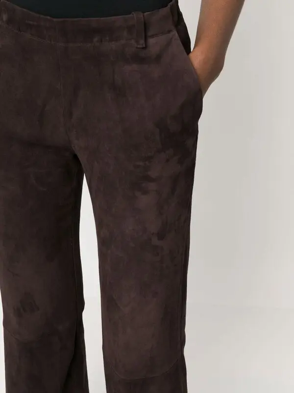 Stouls Flared Suede Trousers