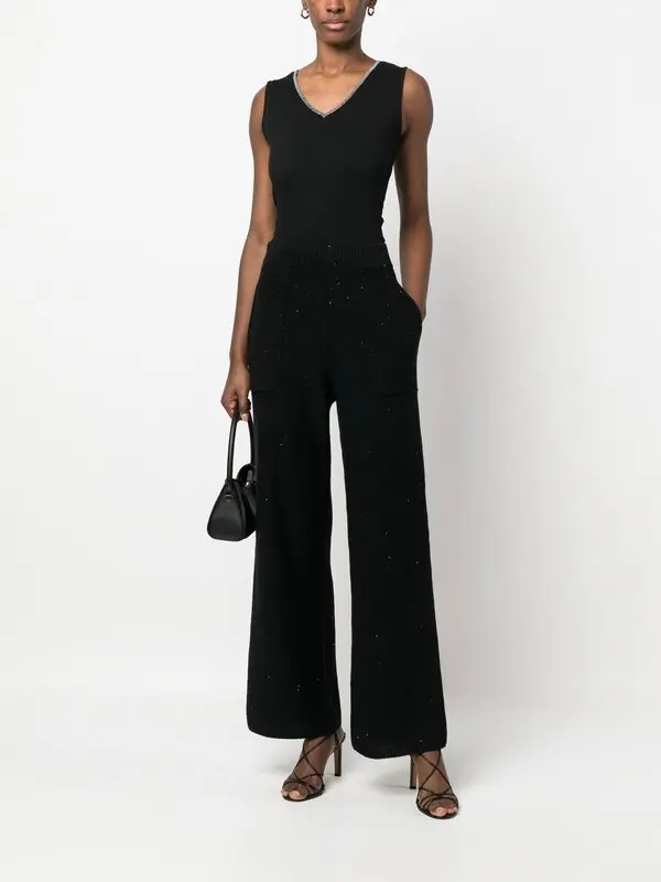 Fabiana Filippi Wide-leg Sequin-embellished Trousers