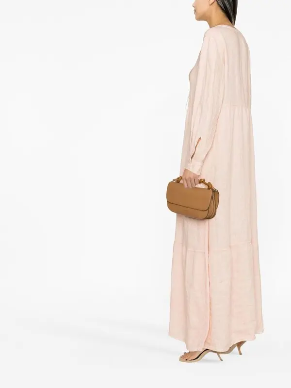 Fabiana Filippi Linen Maxi Dress - Pink | Editorialist