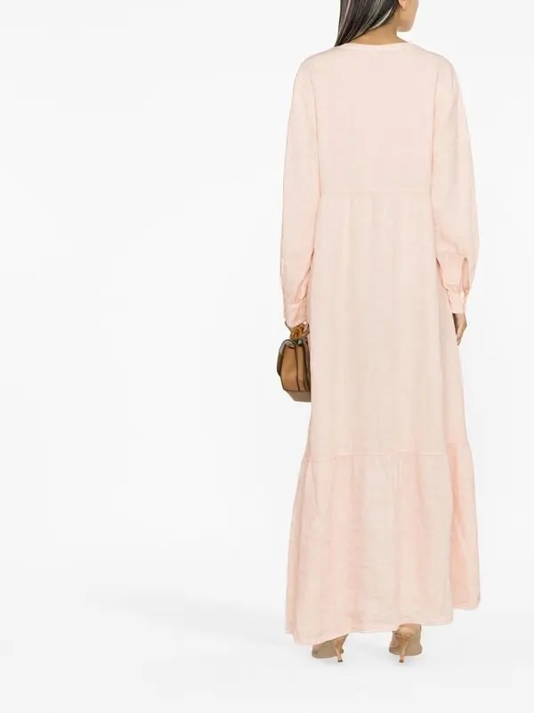 Fabiana Filippi Linen Maxi Dress - Pink | Editorialist