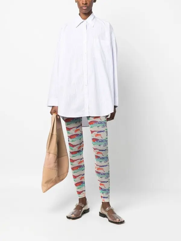 Henrik Vibskov Printed Mesh Leggings - Neutrals
