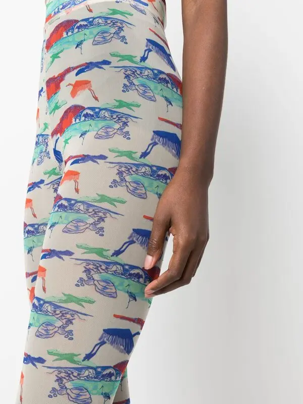 Henrik Vibskov Printed Mesh Leggings - Neutrals