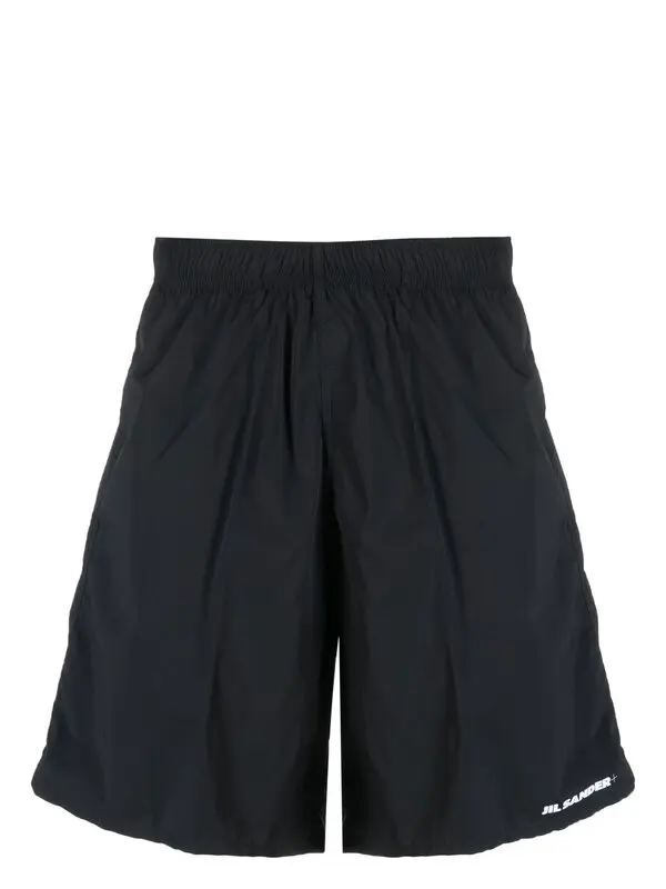 JIL SANDER Embroidered-logo Swim Shorts - Black