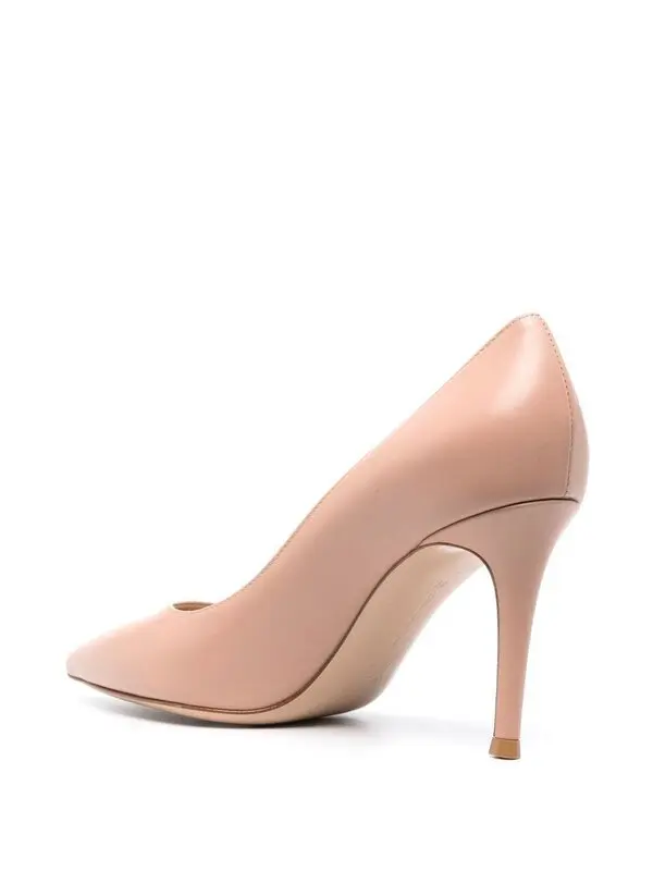 GIANVITO ROSSI 85mm Pointed-toe Leather Pumps