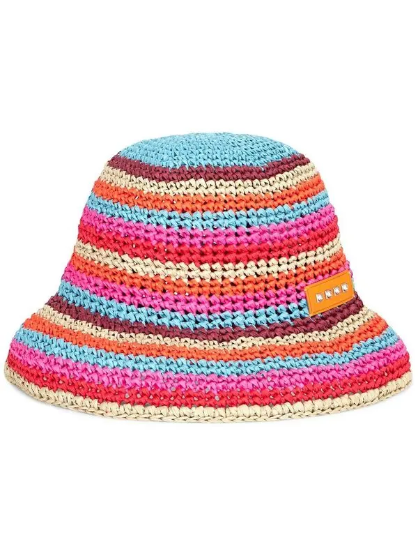 Etro Striped Crochet Bucket Hat - Multicolour
