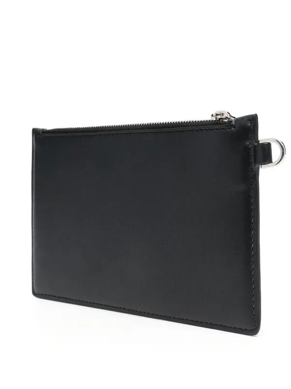 LANVIN Logo Debossed Leather Clutch