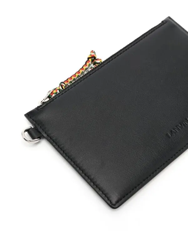 LANVIN Logo Debossed Leather Clutch