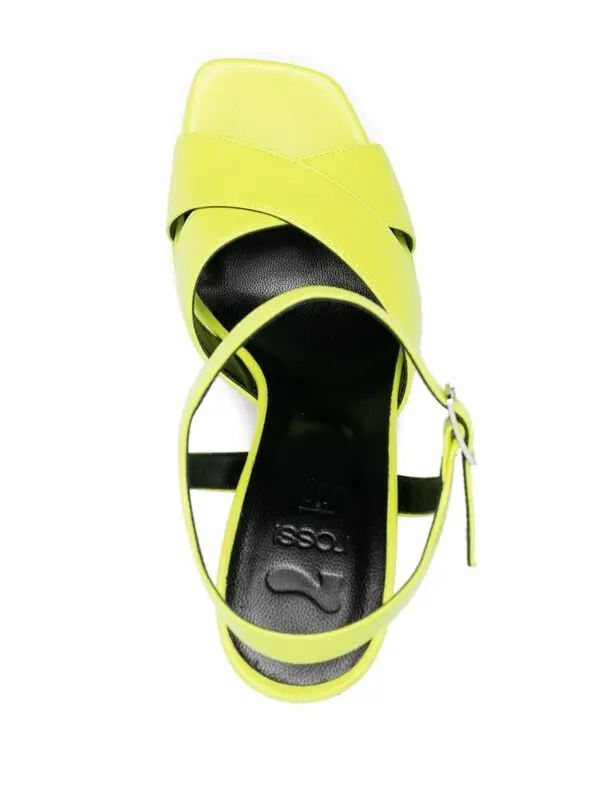 SERGIO ROSSI Sculpted-heel Sandals - Green