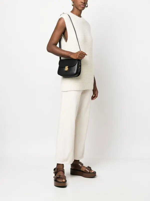 Soeur Leather Shoulder Bag