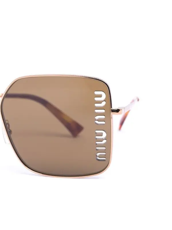 Miu Miu Logo Square Frame Sunglasses