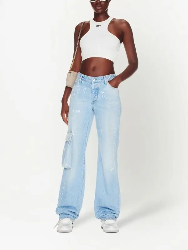 Off-White Toybox Wide-leg Jeans - Blue