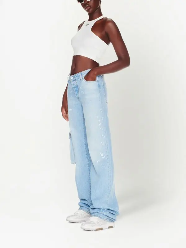 Off-White Toybox Wide-leg Jeans - Blue