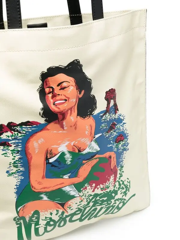 Moschino Illustration-print Tote Bag - Yellow