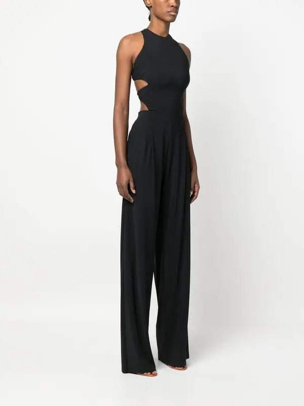 AMAZUIN Cut-out Tie-fastening Jumpsuit