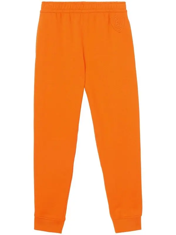 Burberry Logo Patch Cotton Track Pants - Orange