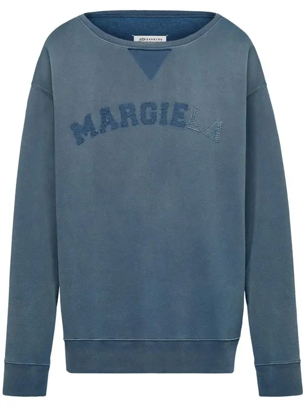 MAISON MARGIELA Logo-print Organic-cotton Sweatshirt