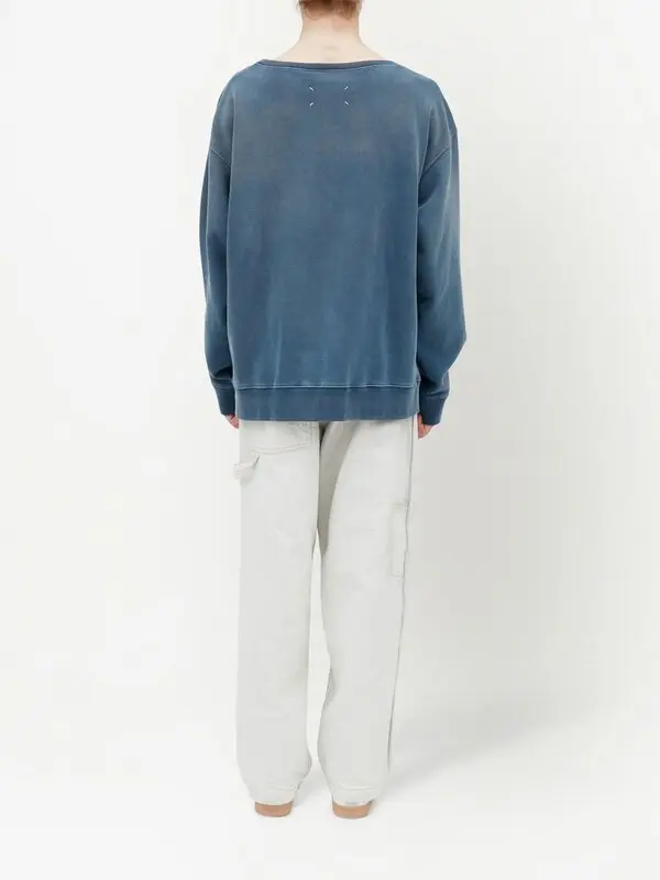 MAISON MARGIELA Logo-print Organic-cotton Sweatshirt
