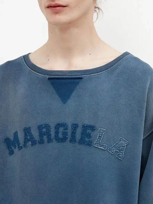 MAISON MARGIELA Logo-print Organic-cotton Sweatshirt