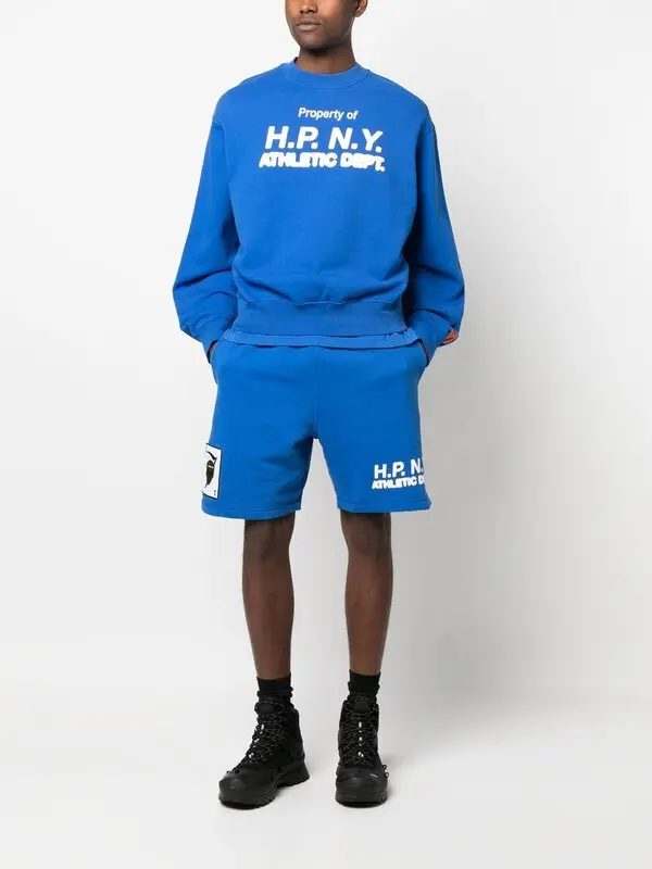 Heron Preston Patch-detail Track Shorts - Blue