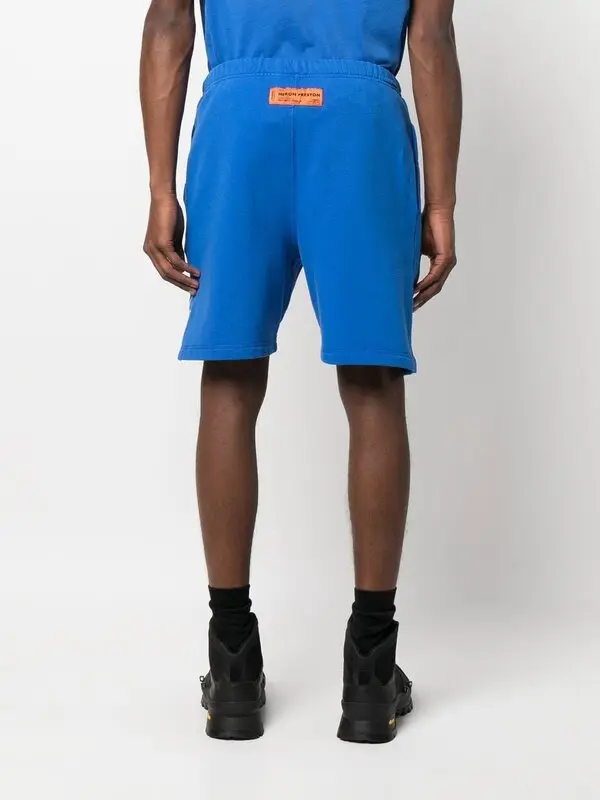 Heron Preston Patch-detail Track Shorts - Blue