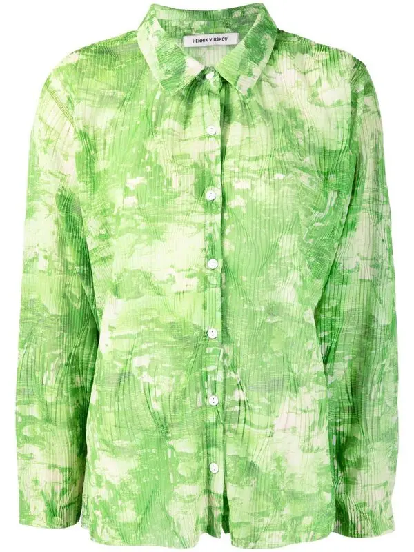 Henrik Vibskov Printed Plissé Shirt