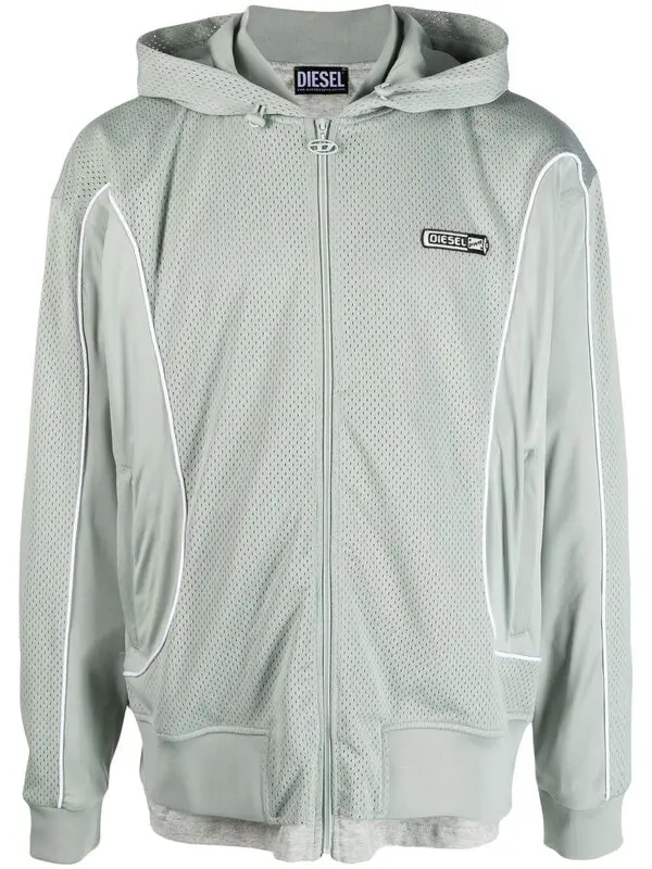 DIESEL® Logo-patch Zip-up Hoodie
