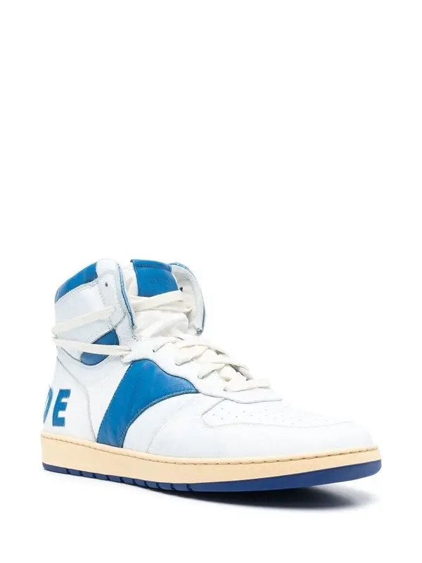 Rhude Rhecess-hi Leather Sneakers - White